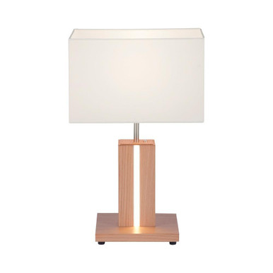 AMANDA Wood Effect with Touch Dim Illuminated Strip Table Lamp - Clearance