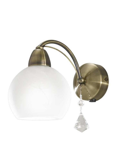 Thea Bronze with Alabaster Shade Wall Light