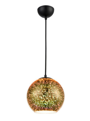 Vision Black with Gold 3D Holographic Shade 20cm Pendant Light