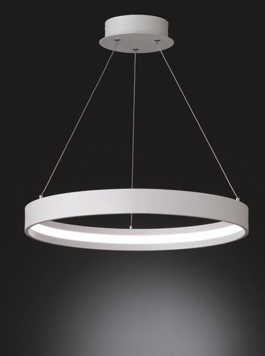 Hollo Ivory LED Ringed Pendant Light