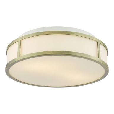 Royce 2 Light Matt Antique Brass and Opal Shaded IP44 Bathroom Ceiling ...