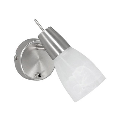JULIA LED Satin Chrome with Opal White Glass Shade Wall light