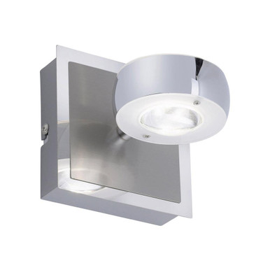 Ls-OPTI 2 Light Satin Chrome Dimmable Colour Change Wall light
