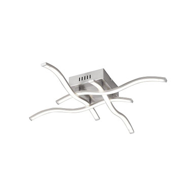 WAVE 4 Light Silver Medium Square Ceiling Light