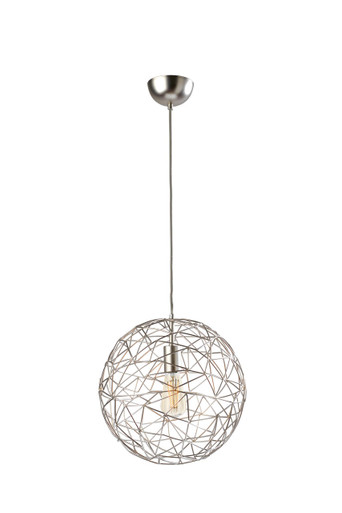 Mesh Satin Silver Large Pendant Light