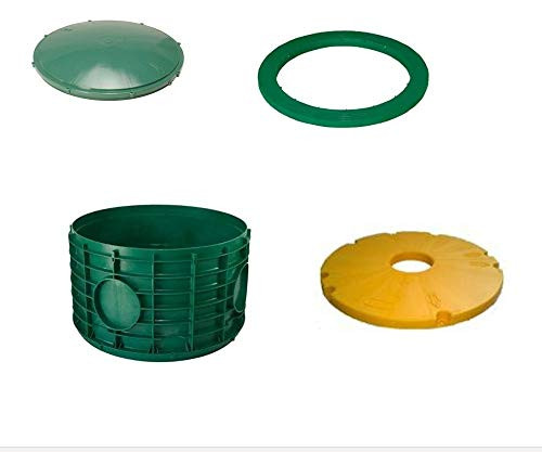 Tuf-Tite 4-Piece Bundle: 20" x 12" Riser, Domed Lid, Safety Lid, & Tank ...