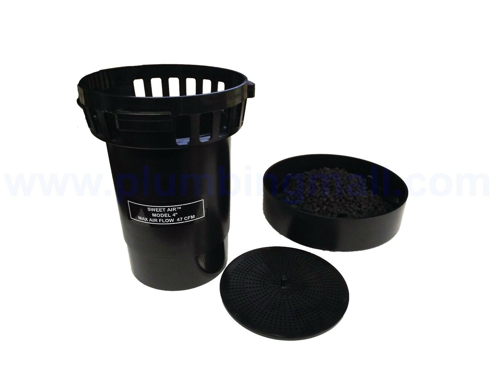 Sweet Air 3 & 4 Inch Vent Stack Filter, Model VS-TT - Stops Odors ...