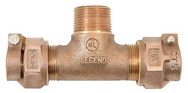 CTS 1" Pack Joint Compression x 1" MPT Tee Lead-Free - The Plumbing Mall