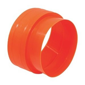 Corrugated Pipe Connector, Plastic, Orange - The Plumbing Mall