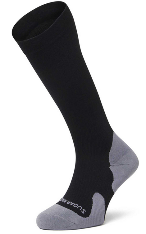 Sugar Free Sox Extra Wide Stretch Compression Socks, Black, Shoe Size ...
