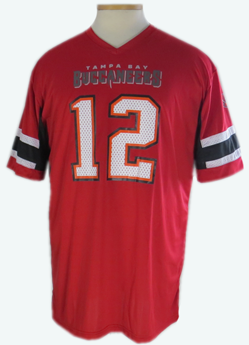NFL Tampa Bay Retired Player Tom Brady Name and Number Mesh V Neck, XLT ...