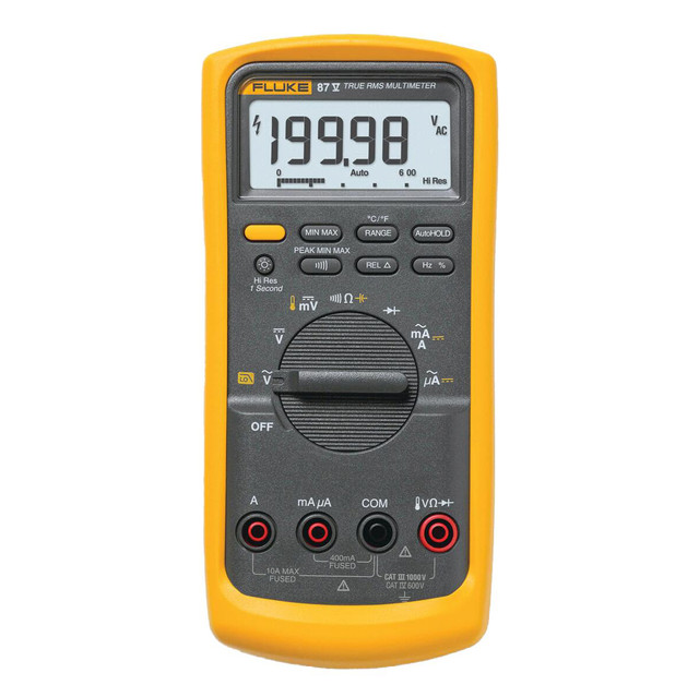 Fluke 87V MAX Industrial Multimeter, True RMS with Leads