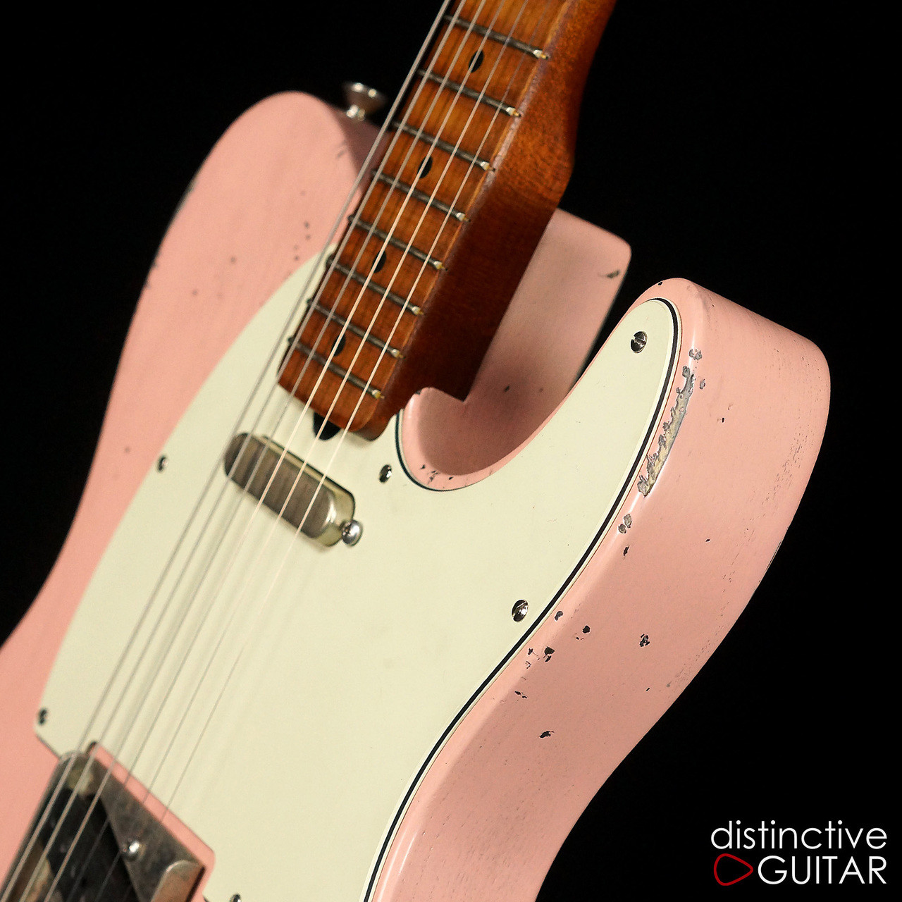 Palir Titan Shell Pink Relic Telecaster - distinctiveguitar
