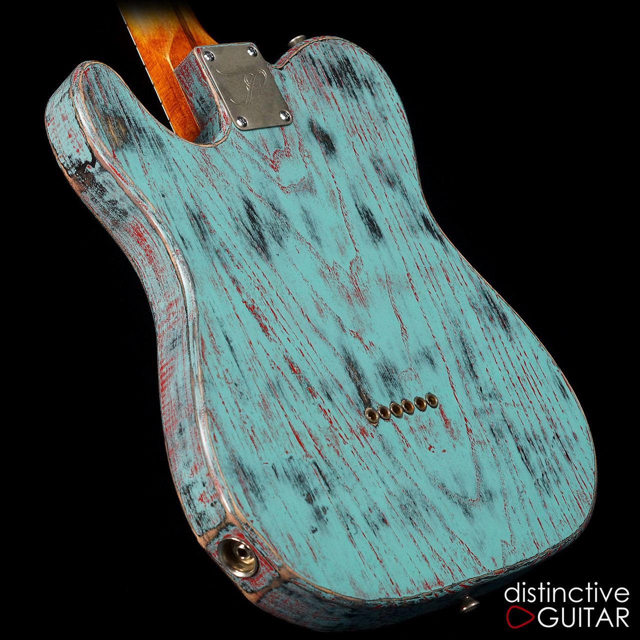 Palir Mojo Titan Daphne Blue/Red Relic Telecaster - distinctiveguitar