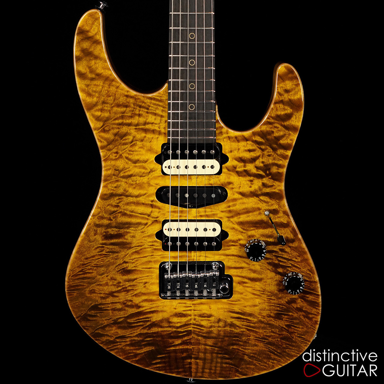 Suhr Custom Modern Rare Angel Quilt Quilt Maple Top Black & Gold JS6A0X