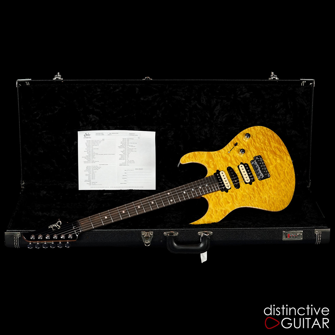 Suhr Modern Trans Lemon Yellow Select Quilt Top JS6R4A