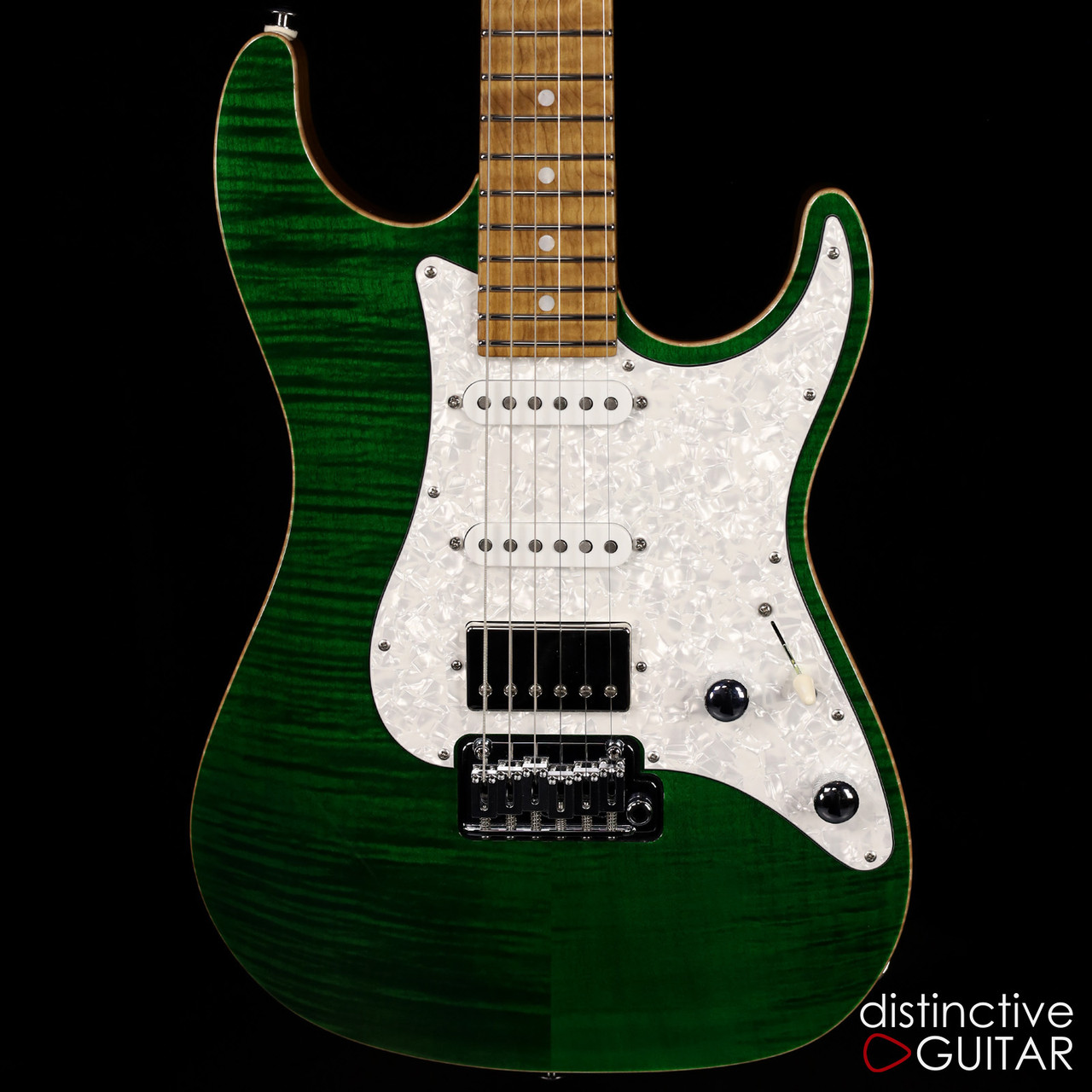 Suhr Standard Custom - Trans Green with Gold Hardware