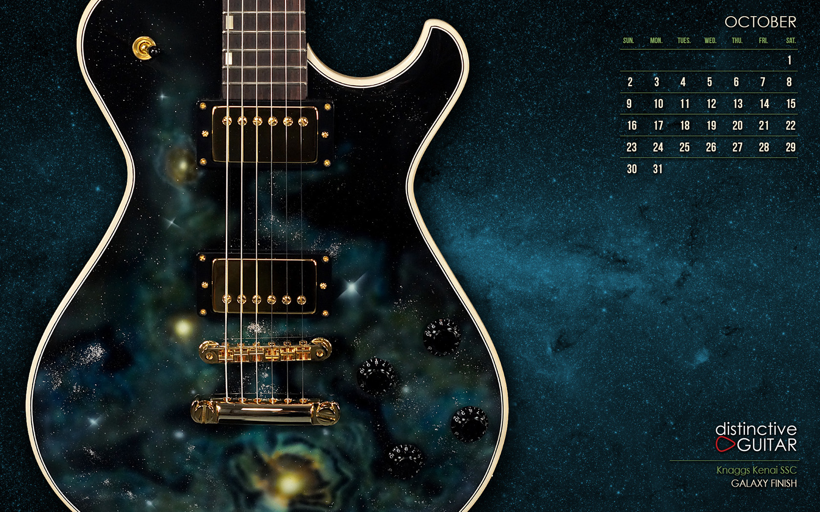 DISTINCTIVE GUITAR CALENDAR - October 2016 - distinctiveguitar
