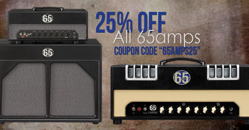 SALE: 25% Off All 65amps Heads, Cabs, and Combos - distinctiveguitar