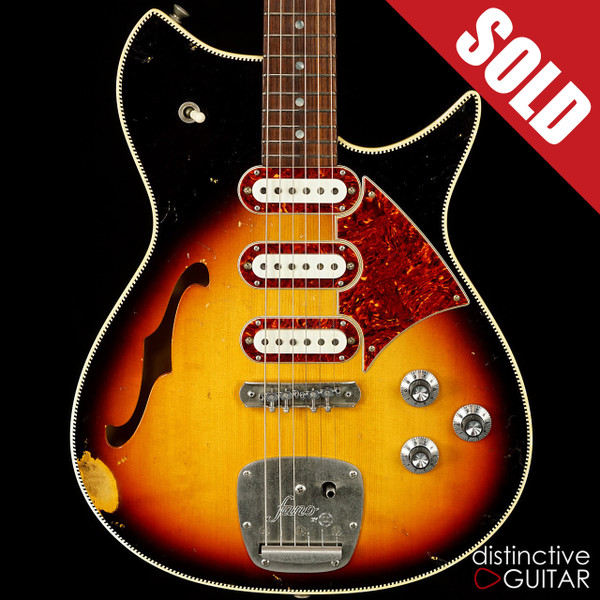 Rare Fano Alt de Facto RB6 Thinline Sunburst-Dennis Fano Built