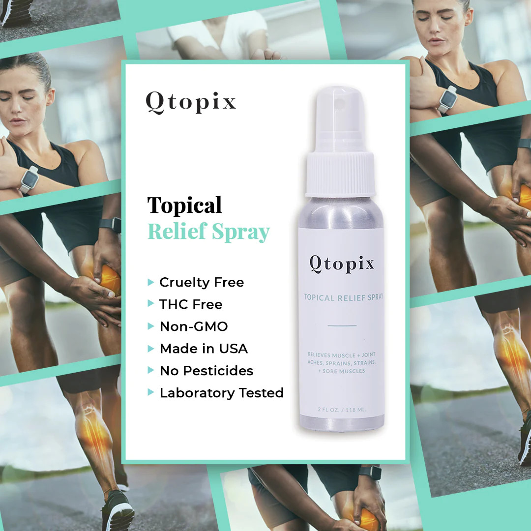 Relief Spray (CBD + CBG) by Qtopix | Footsupplystore.com