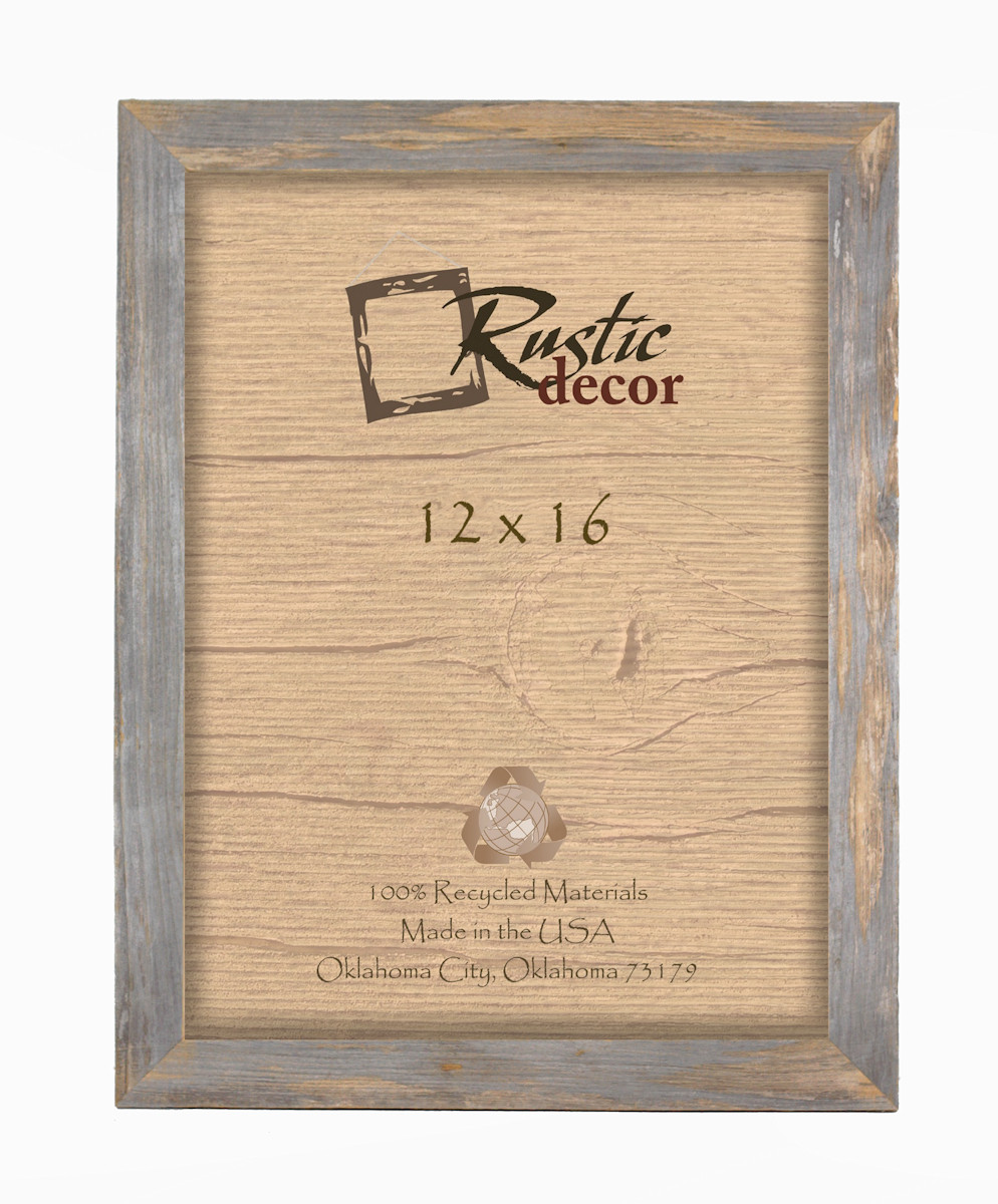 12x16 Rustic Barn Wood Standard Wall Frame - Rustic Decor