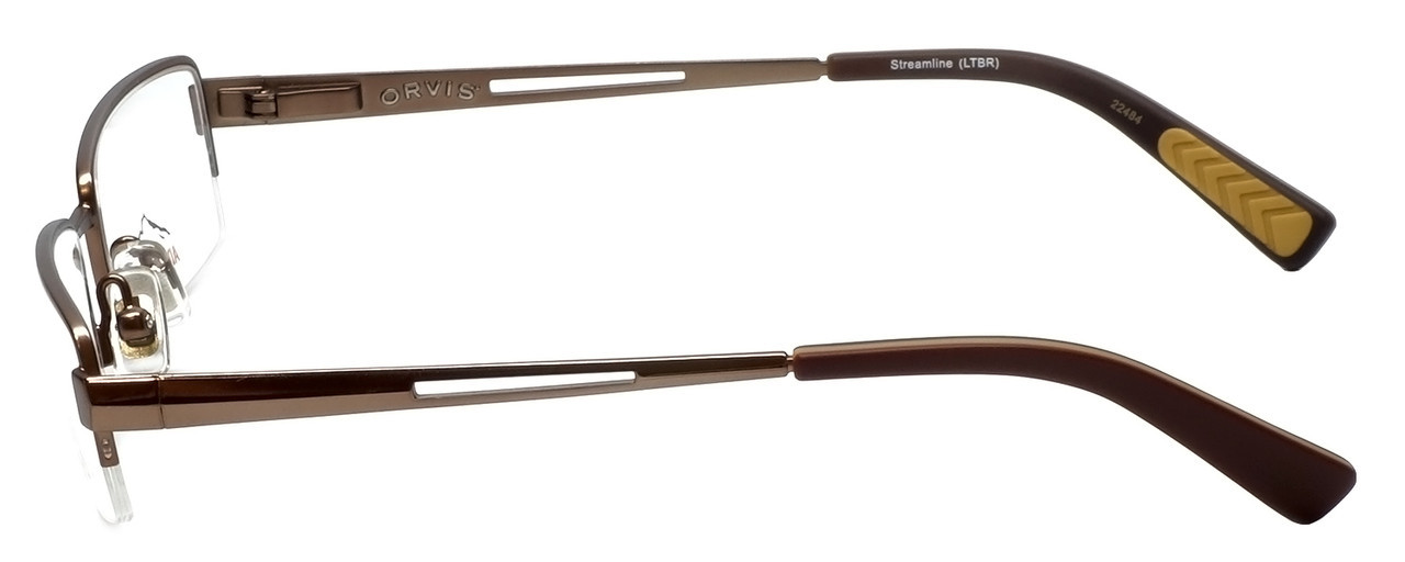Orvis Designer Eyeglasses Streamline in Light-Brown 49mm :: Rx Single ...