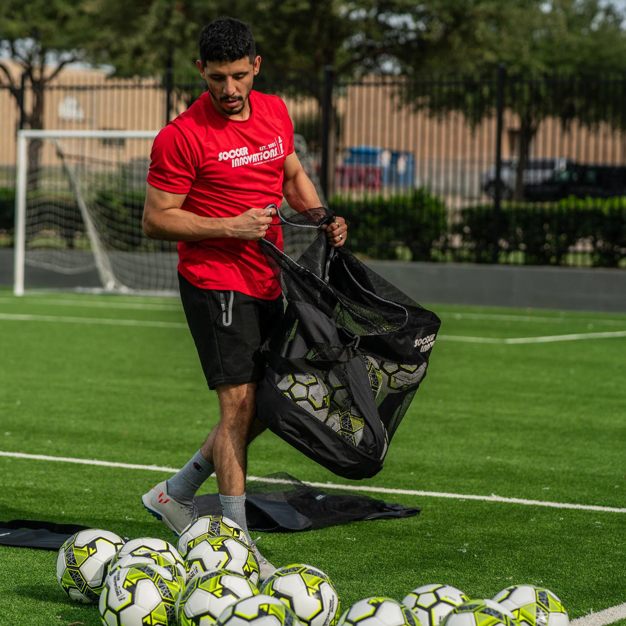 Jumbo Soccer Reinforced Mesh Ball Bag | Soccer Training Equipment ...