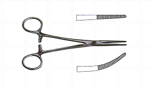 Kelly Forceps, Hemostatic Forceps, Curved Surgical forceps - MedTek