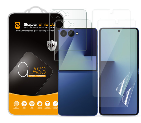 (2 Pack) Supershieldz Designed for Samsung Galaxy Z Flip 7 Screen ...