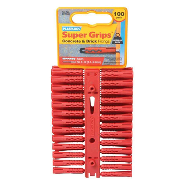 SUPER GRIP CONCRETE & BRICK FIXINGS RED - Listers Timber