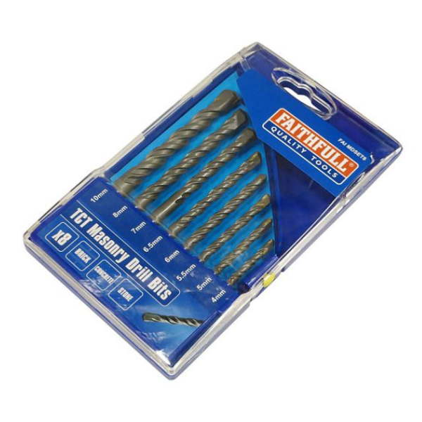 STANDARD MASONRY DRILL SET OF 8 - Listers Timber