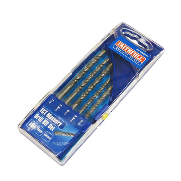 STANDARD MASONRY DRILL SET OF 5 5-7MM - Listers Timber