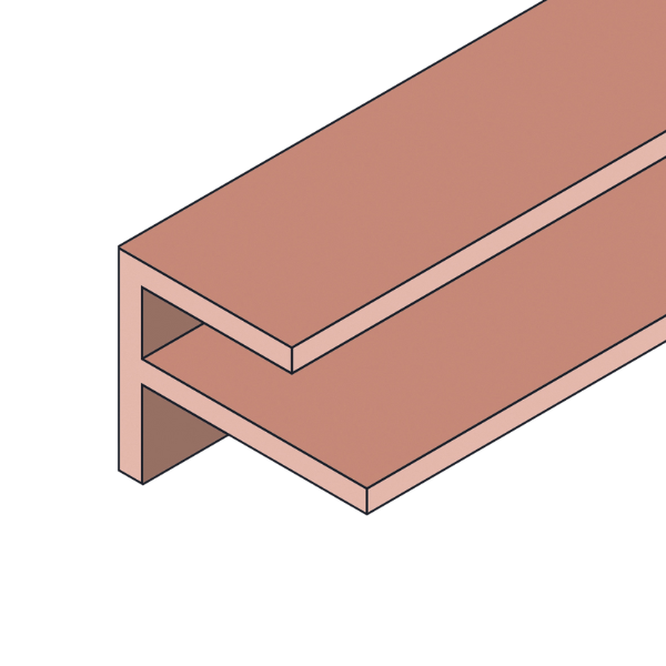 COMPOSITE HD CLADDING END TRIM F-SHAPED 3.6MTR - Listers Timber