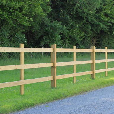 3 RAIL LINCS FENCING WITH H/W RAILS - Listers Timber