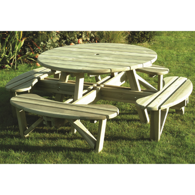 ELITE ROUND TABLE & BENCH SEAT - Listers Timber