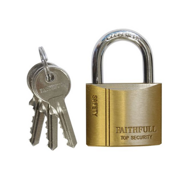 BRASS PADLOCK 50MM - Listers Timber