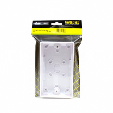 2 GANG 25MM DEEP SURFACE MOUNTED BOX - Listers Timber