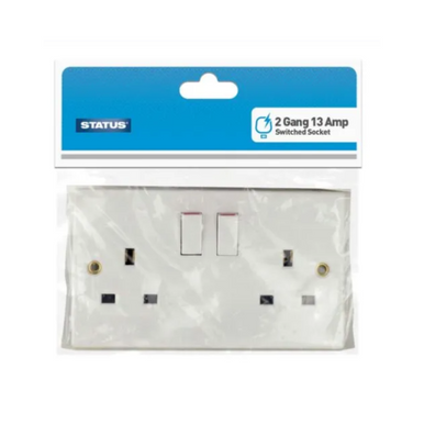 STATUS WALL SOCKET SWITCHED 2 GANG 13A - Listers Timber