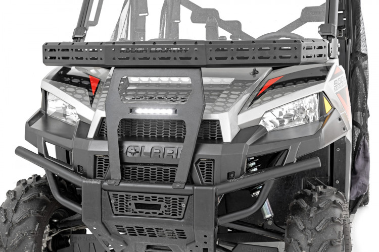 Front Cargo Rack with 6" Black Slimline LED | 2014-2019 Polaris Ranger XP