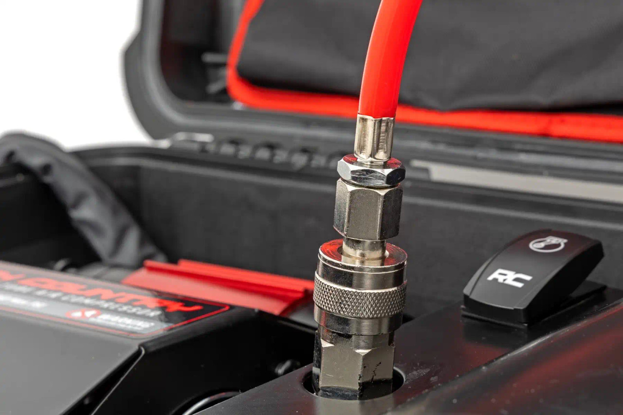 Portable Twin Motor Air Compressor w/ Air Chuck and Carrying Case