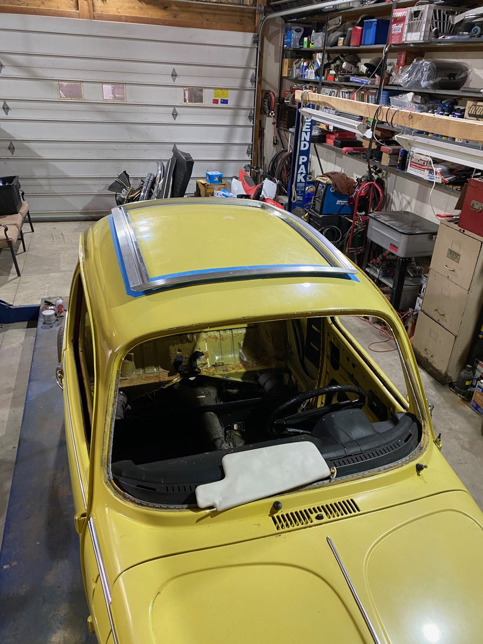 VW Beetle Type 1 - 35"x 40" Sliding Ragtop Folding Sunroof Kit (Updated ...