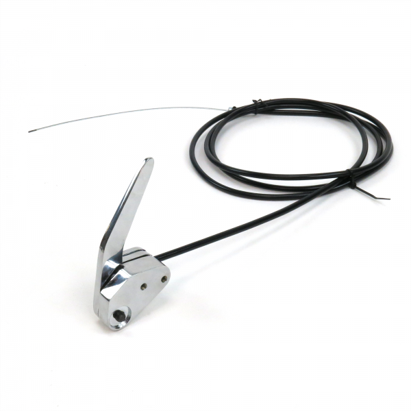 Chrome Latch Release System with Cable Housing - Gauge-Store