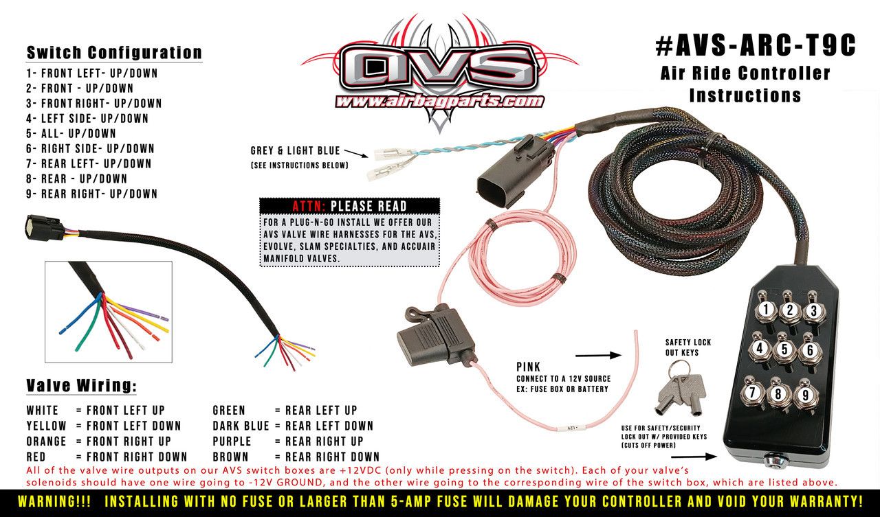 AVS ARC-9 Switch Toggle Series Red