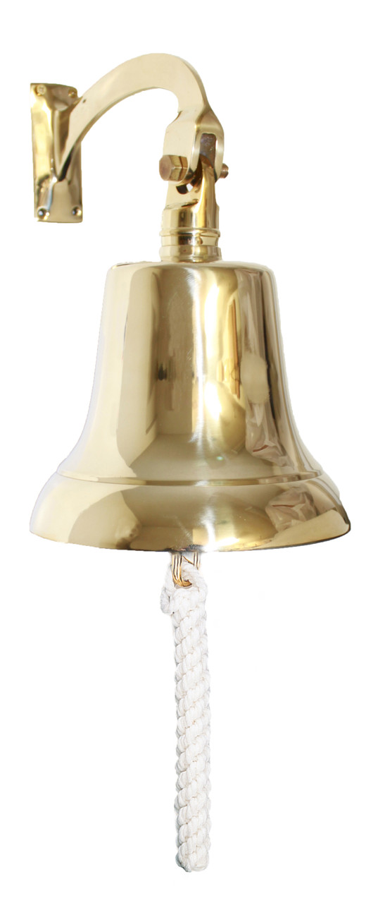Big 8 Inch Brass Nautical Wall Bell