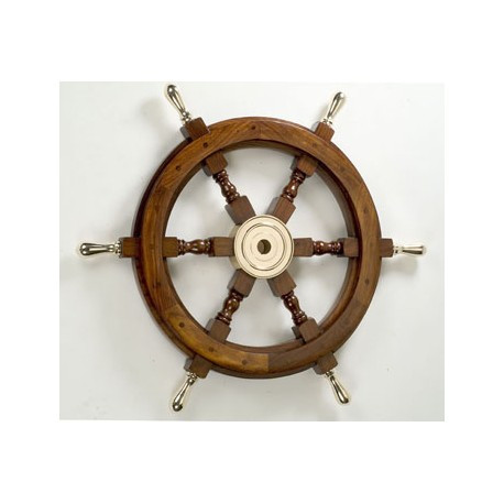 Brass Handles Wood Wheel