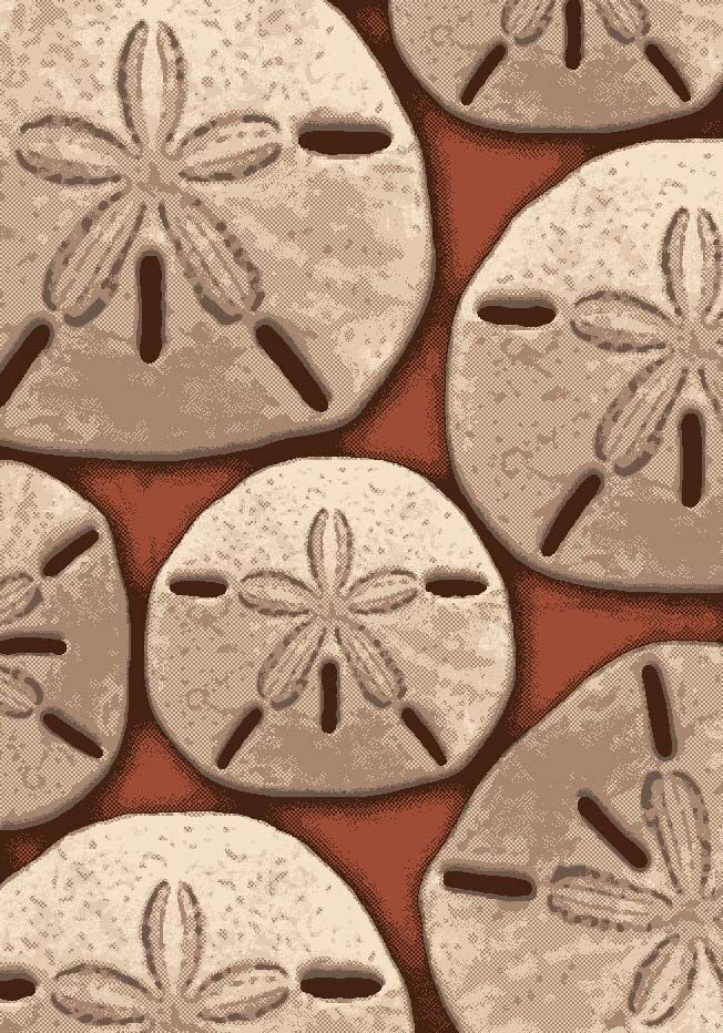 Ocean Treasure Coral Sand Dollar Rug
