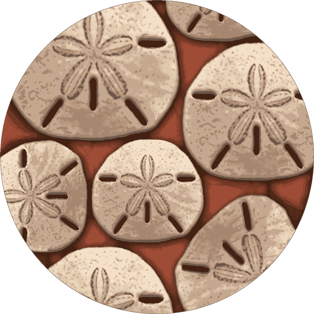 Ocean Treasure Coral Sand Dollar Rug
