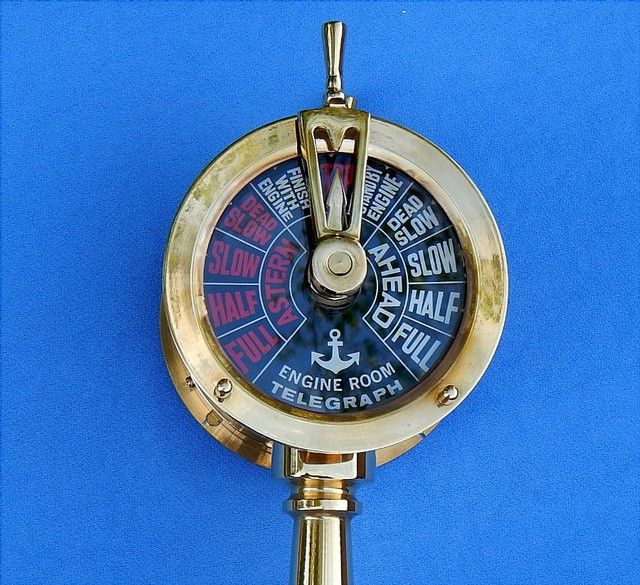 Nautical Brass Ship's Engine Telegraph