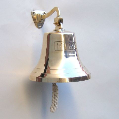 8 Inch Brass Fire Wall Bell
